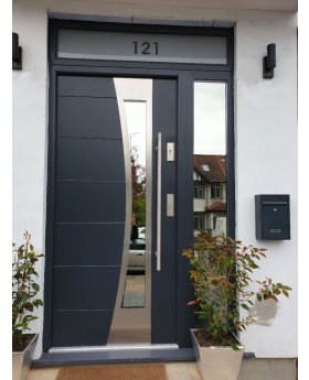 Fargo 30 double - double steel exterior doors commercial Domadeco