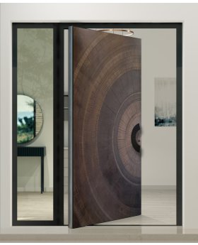 PIVOT Glass - fully glazed aluminum pivot front door Domadeco